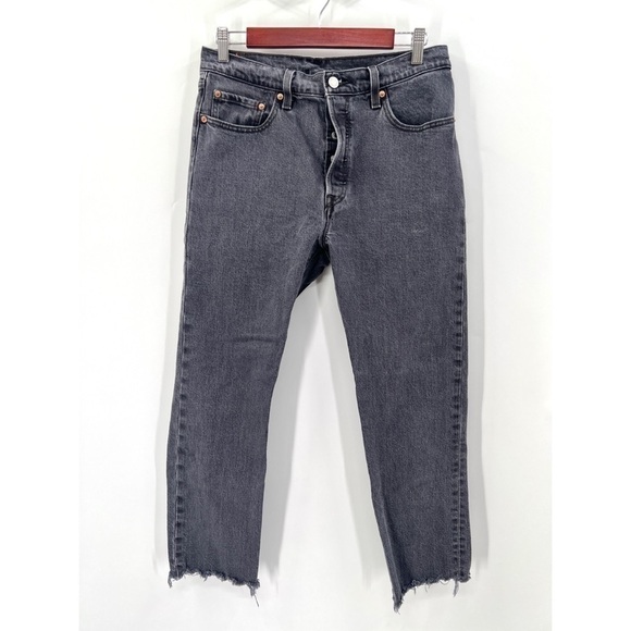 Levi's | Jeans | Levis Womans Black Distressed Hidden Button Fly 5 ...